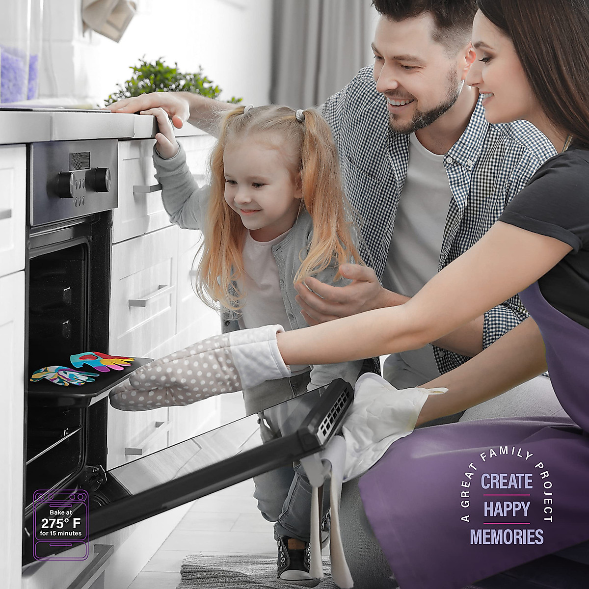 Craft & Clay Handprint Dish Kit - Arts and Crafts for Kids - Make Your Own Hand Bowls - Preteen Girls Art Activities Kits - Best Christmas Gifts for Ages 6, 7, 8, 10-12 - Tween Kid DIY Clay Activity