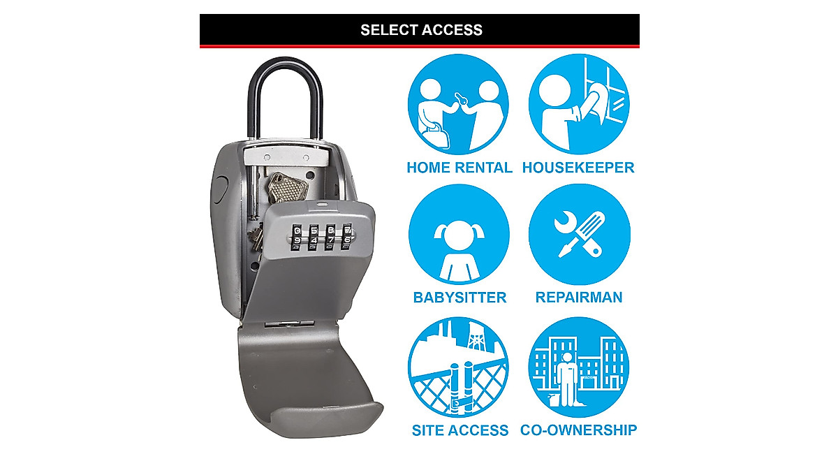 Master Lock Heavy Duty Key Lock Box, Outdoor Lock Box for House Keys ...