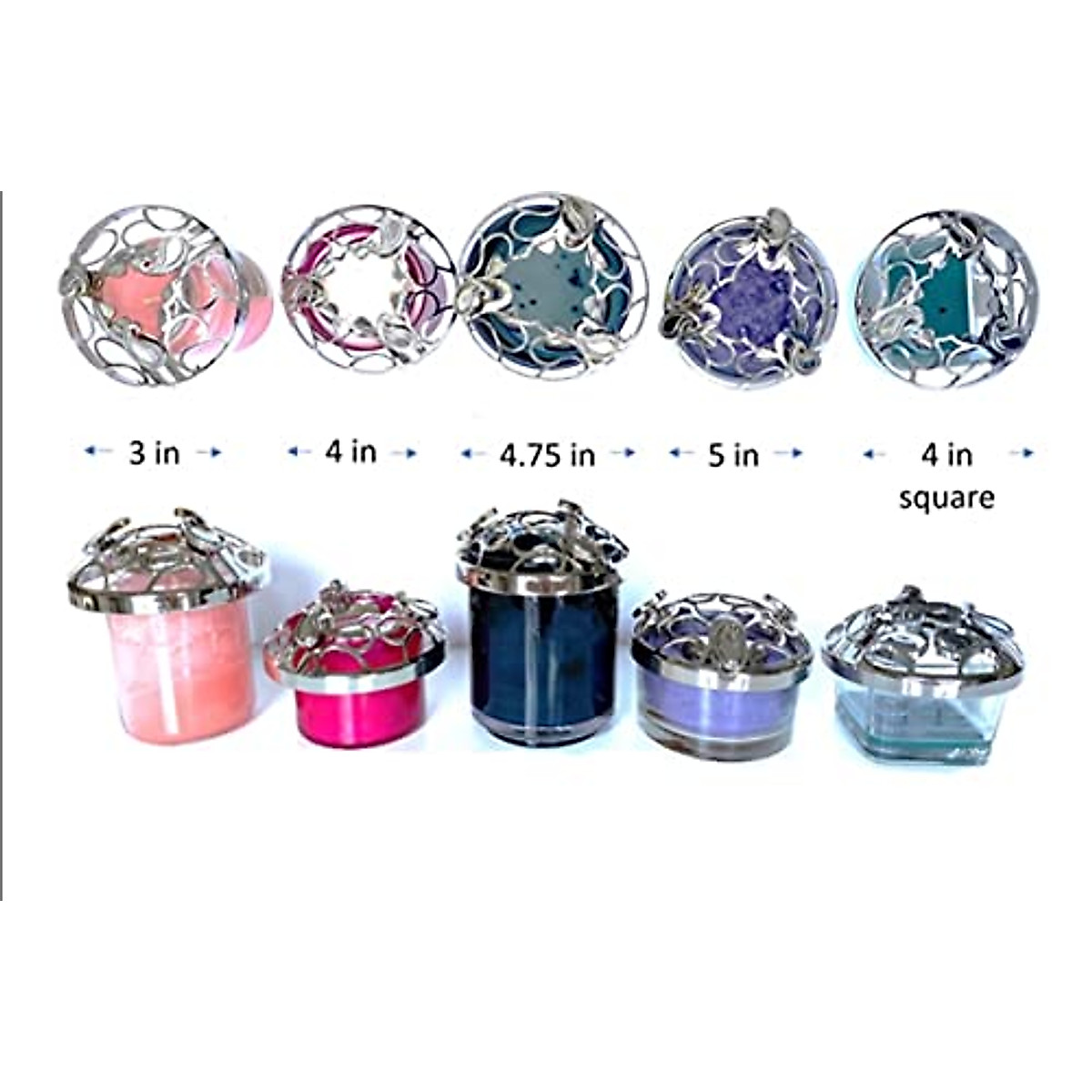 Peek Product Designs Adjustable Candle Topper for Jar Candles - Paisley - Candle Cover Shade Sleeves Candle Lid