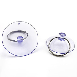 JianLing 20pcs Plastic Suction Cup with Ring Transparent Key Ring Suction Cups Sucker for Window Kitchen Wall Hook Hanger (10pcs 35mm + 10pcs 40mm)