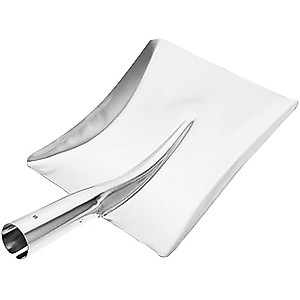 Happyyami 2pcs Fireplace Camping Supply Garbage Point Dustpan Pushing Beach Pusher Lightweight Car Gardening Spade Removal Stainless Metal Trowel Outdoor Steel Ash Pan Emergency Iron Ice