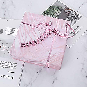 Aysekone 1 Roll 500 Yards Rose Gold Metallic Curling Ribbons Crimped Ribbon Roll Rose Gold Balloon Ribbons for Wedding Birthday Party Decor,Festival,Florist Crafts and Gift Wrapping Decorations