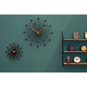 Karlsson Sunburst Wall Clock - Black & Gold