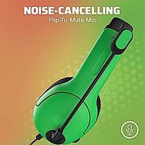 PDP Gaming LVL40 Stereo Headset with Mic for Nintendo Switch - PC, iPad, Mac, Laptop Compatible - Noise Cancelling Microphone, Lightweight, Soft Comfort On Ear Headphones - Splatoon 2 Pink & Green