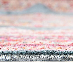 Unique Loom Baracoa Collection Area Rug - Regla (2' 7" x 10' Runner, Turquoise/ Ivory)