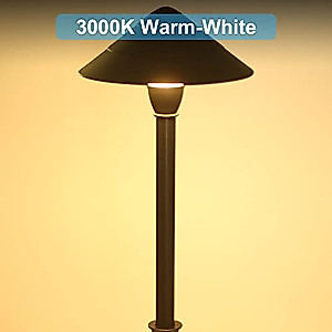 Gardenients Low Voltage Landscape Lights Landscape Lighting Garden Pathway Lights Yard Lights Driveway Lights, Aluminum Construction Outdoor Waterproof 12V 3W 3000K Warm-White Light（4-Pack）