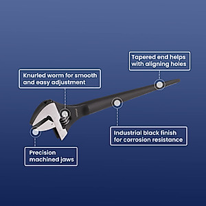 Lichamp 10-Inch Adjustable Construction Spud Wrench
