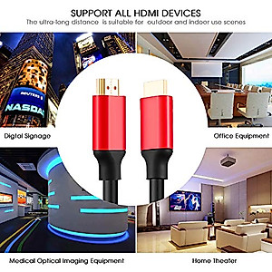 4K HDMI Cable 40ft, HDMI Cord (40 feet HDMI to HDMI, Top Series) Supports (4K@60HZ, 1080p FullHD, UHD, Ultra HD, 3D, High Speed with Ethernet, ARC, PS4, Xbox, HDTV) by XXONE