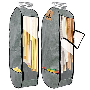 2PCS 50”Garment Bags for Hanging Clothes,Chakera Large Breathable Garment Bag for Closet Storage with 10”Gusseted,Clear Clothing Storage Garment Cover for Dress Sweater with Double Zipper,Grey