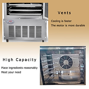 Mvckyi Blast Chiller Commercial Blast Freezer 150L 5 Trays, Blast Chiller Freezer, Gelato Ice Cream Freezer, Stainless Steel Blast Chiller for Baking, Dumplings, Meat, Seafood, Fish, Bread