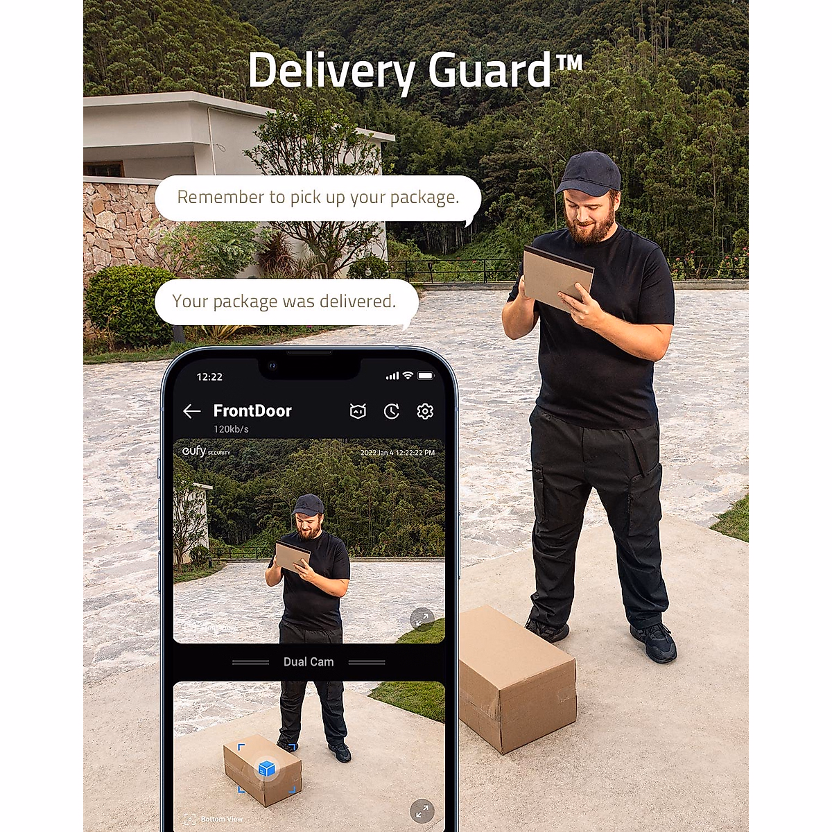 eufy Security Video Doorbell (Wired) S330 with Chime, Dual Cam,Delivery Guard,Security Camera,2K with HDR, No Monthly Fee, 16-24V, 30VA, homebase NOT Supported,Motion Only Alert(Renewed)