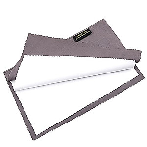 JLKCTHH 2 PCS Professional Polishing Cloth Large Jewelry Cleaning Cloths, 100% Cotton Multi-Layer Double-Sided Jewelry Cleaning Cloth for Gold Silver Platinum Jewelry