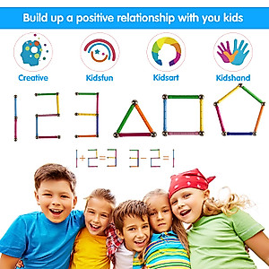 MONILON 160 Pcs Magnet Building Sticks Kids Toys, Lengthen Magnetic Construction Building Blocks Set 3D Brain Training Learning Educational DIY STEM Toys