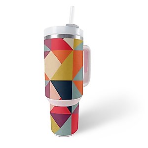 MightySkins Skin Compatible With Stanley The Quencher H2.0 FlowState 40 Oz Tumbler - Bright And Happy | Protective, Durable, and Unique Vinyl Decal wrap cover | Easy To Apply, Remove, and Change Style