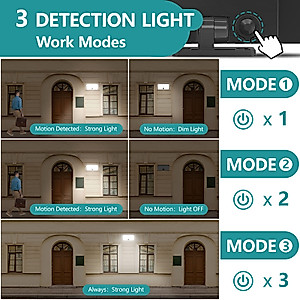 3Pack Solar Lights Outdoor,2000 Lumens 88 LED Solar Powered Motion Sensor Flood Lights Security with Remote ,Wall lights Dusk to Dawn Sensor Lights Waterproof for Door Shed Patio Barn Garden Garage