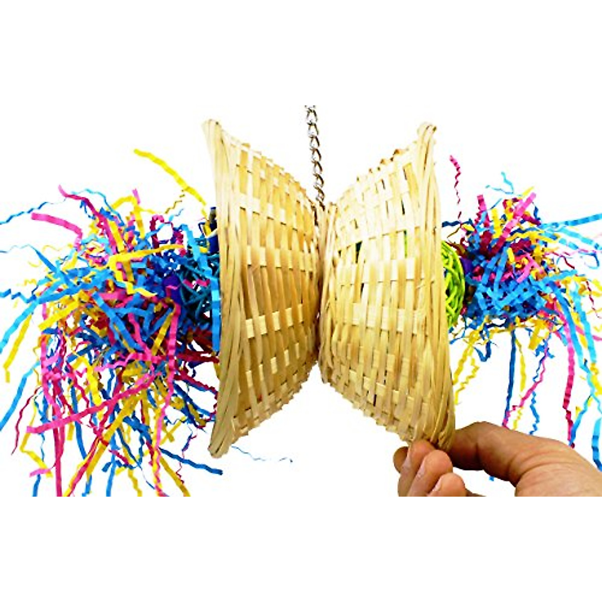Bonka Bird Toys 1870 Foraging Butterfly Bird Toy Cages Birds Parrot Natural Conure Cockatiel. Quality Product Hand Made in The USA.