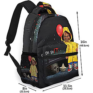 Horror Movie Chu-CKY Backpack Laptop Travel Bag Durable Waterproof for School College Student Knapsack