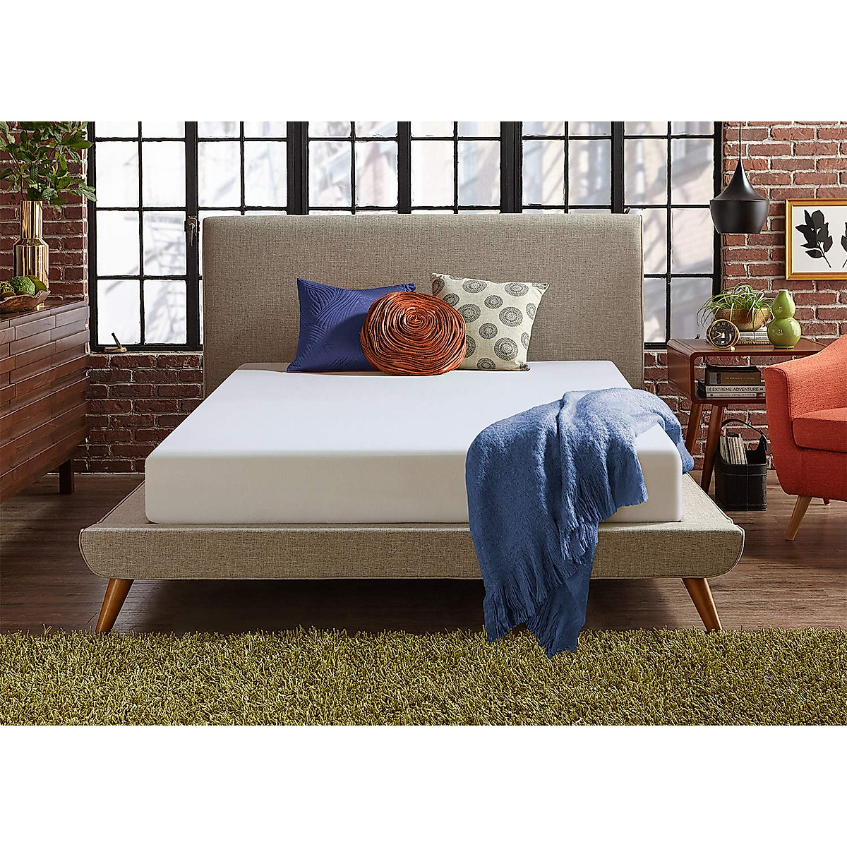 Live and Sleep Classic 10 Inch Medium Plush Firmness, Memory Foam Mattress in A Box, CertiPur Certified - RV Short Queen Size