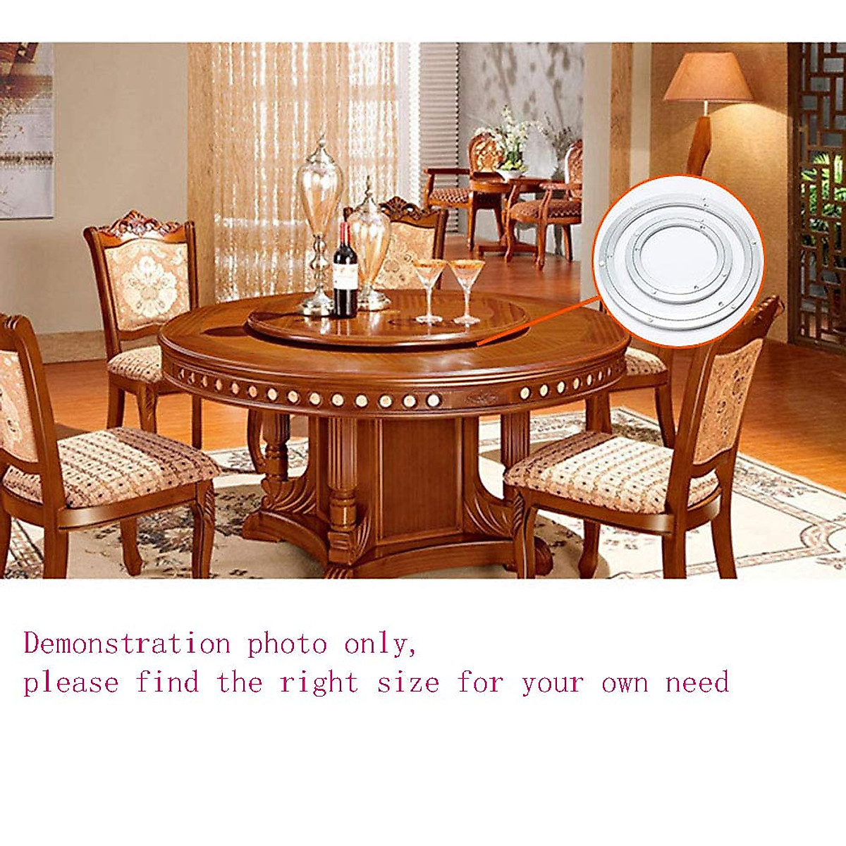 NUZAMAS 300mm(12inch) Heavy Duty Aluminium Alloy Rotary Table Bearings Turntable Round Dining Table Smooth Swivel Plate for Tabletop Serving Trade Show Displays