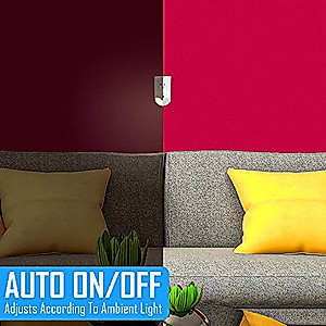 AULTRA Night Light LED Round Night Lights Plug Into Wall - Super Intelligent Dusk to Dawn Sensor Activated, Automated On & Off, Used for Kitchen, Bathroom, Home Improvement, Bedroom – 4 Pack