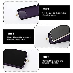 6pcs Phone Tether Tab, Clear Phone Strap Tether Tab Heavy Duty Multifuctional Cell Phone Lanyard Patch Pad for iPhone Most Smartphones, Without Adhesive (Trapezoidal)