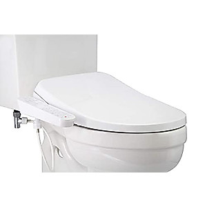 ALPHA BIDET GX Wave Bidet Toilet Seat in Round White | Strong Spray | Stainless Steel Nozzle | 3 Wash Functions | LED Nightlight | Warm Air Dryer | Oscillation and Pulse
