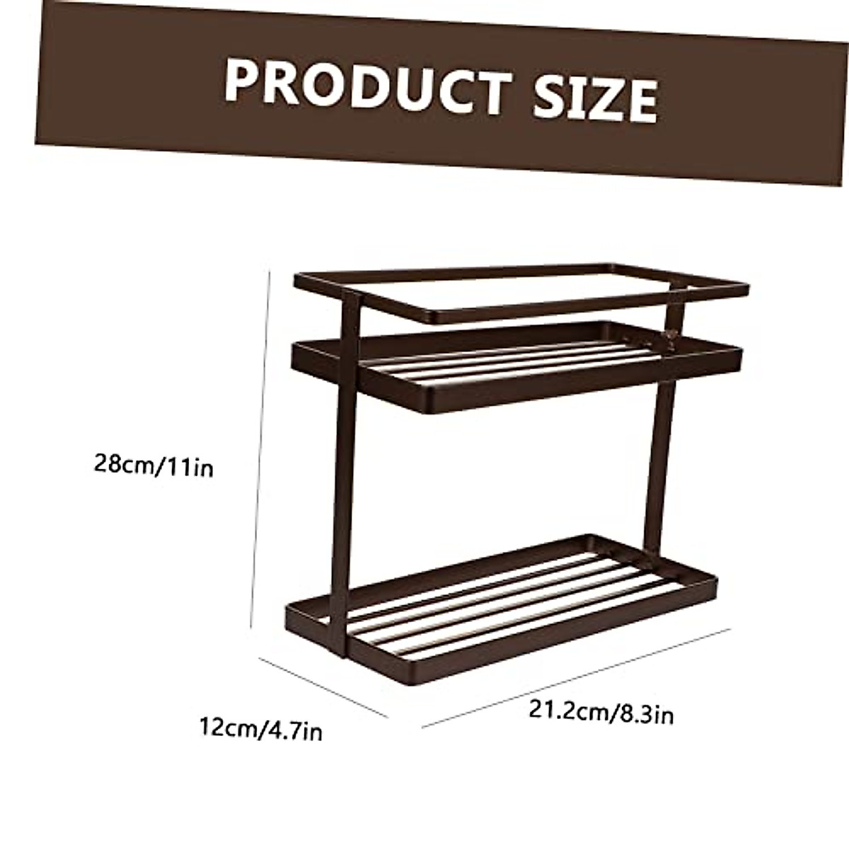 Alipis kitchen spice rack stackable shelves condiment bottle shelf cupboard organizers and storage kitchen cabinet kitchen organizer countertop shelf fruit make up carbon steel