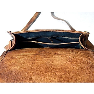 Madosh, Genuine Leather Crossbody Bag Women's Messenger Side Shoulder Brown Cross-Over Purse