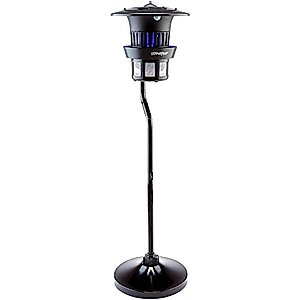 DynaTrap Insect Trap (DT1210), Pole Mount and Water Tray, 1/2 Acre, Bl, Black