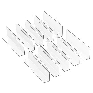 FONDOTIN 10pcs Commodity Divider Magnetic Shelf for Closet Book Wallet Supermarket Fridge Divider Dividers for Bedroom Clear Label Holders Cabinet Shelf Door Goods Ceramics Girl Toy Plastic