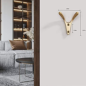 SORWDUERM Wall Mounted Gold Creativity Sheep Horns Coat Hook ,Heavy Duty, zinc Alloy,for Coat ,Hat, Scarf, Bag, Towel, Key, Cap, Cup,Robes Mudroom ,Bathroom ,1 Pack