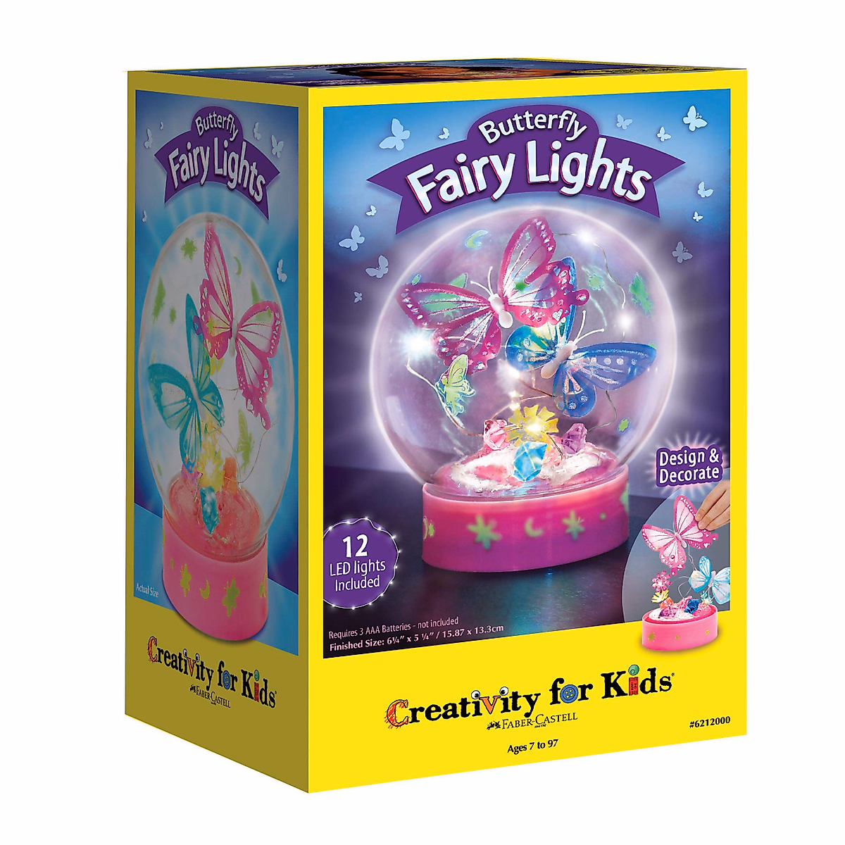 Creativity for Kids Butterfly Fairy Lights Craft Kit - Makes 1 Butterfly Night Light for Kids