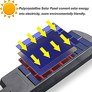 AKSPET Lights 1pack LED COB Solar Light IP65 Waterproof PIR Motion Sensor Remote Control Garden Outdoor Lighting Solar Street Lamp with Lamp Pole Household Bulbs (Color : Style 2)