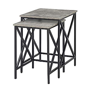 Convenience Concepts Tucson Nesting End Tables, Faux Birch