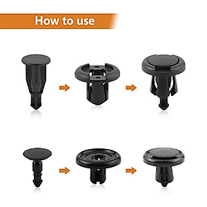 Car Fender Flare Retainer Clips 210PCS Plastic Fastener Rivets Bumper Fender Liner Automotive Push Pins for Toyota 4Runner RAV4 FJ Cruiser Tacoma Replace 75397-35010 75495-35010 90189-06013
