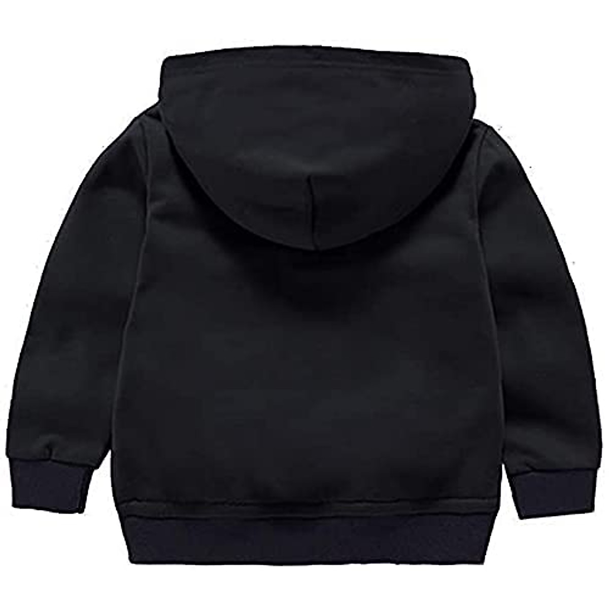 Noubeau Toddler Baby Boys Girls Unisex Casual Hoodies Kids Solid Pullover Hooded Classic Plain Pocket Sweatshirt (Black, 2 Years)