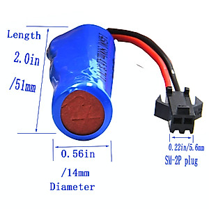 Blomiky 2 Pack 3.7V 500mAh Li-ion Rechargeable Battery SM 2P Plug with USB Charger Cable for Double Sided RC Stunt Car Small RC Boat Tumbling Amphibious RC Car RC Truck and C63 Battery and USB 2