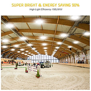 200W UL/DLC Listed LED High Bay Light Remote Control Dimmable Extra Bright Large 30,000Lm 5000K IP65 Waterproof LED UFO Warehouse Shop Bay Lights AC100-277V