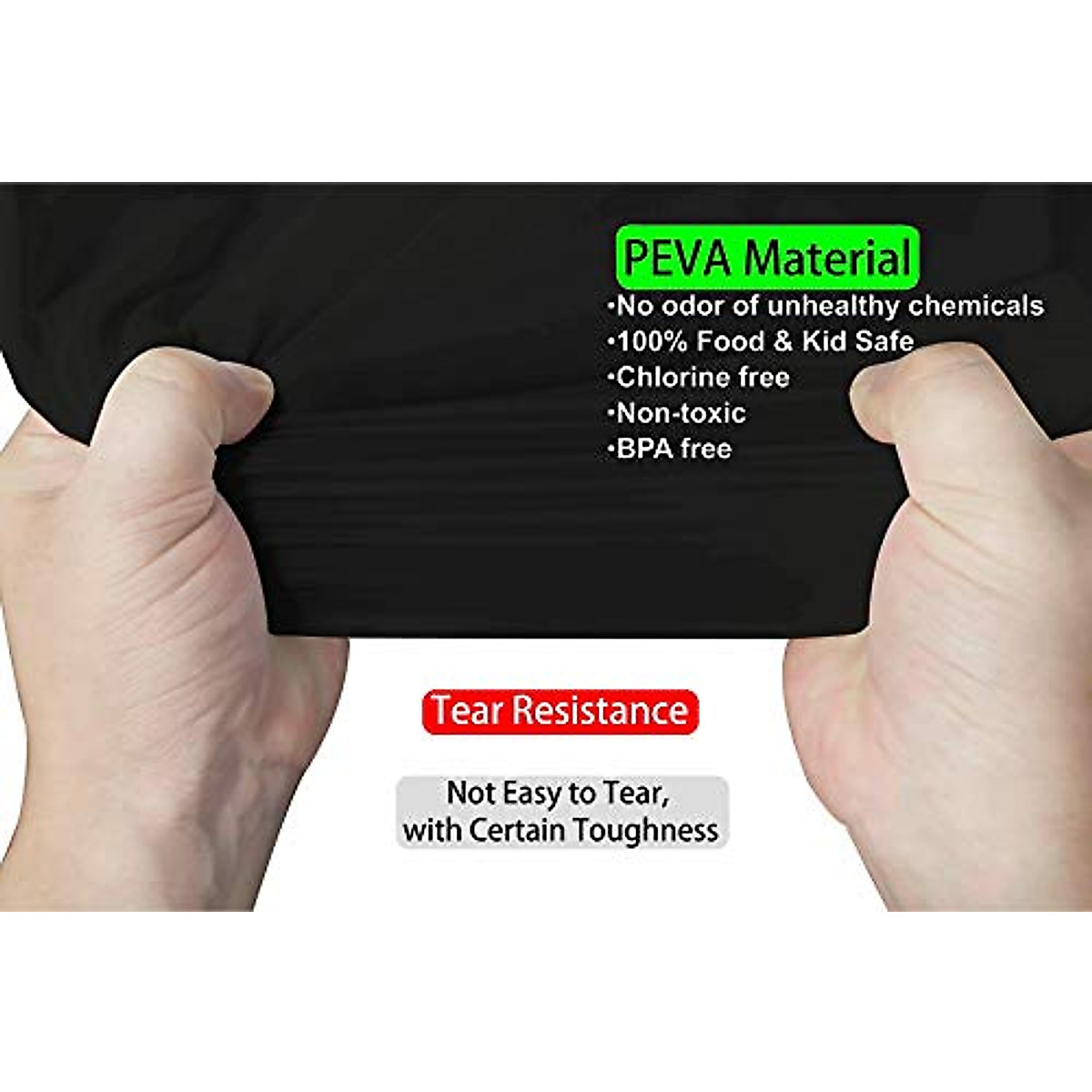 Black Plastic Tablecloths 3 Pack Disposable Table Covers 54 x 108 Inches Shower Party Tablecovers PEVA Vinyl Table Cloths for Rectangle Tables up to 8 ft and Picnic BBQ Birthday Wedding Banquet