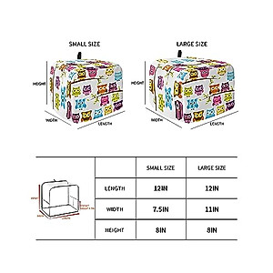Toaster Cover, 2 Slice Toaster Cover Colorful Cartoon Owls Kitchen Small Appliance Covers, Dust and Machine Washable Bread Maker Cover (12w X 7.5d X 8h)