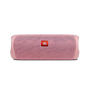 JBL Flip 5 Waterproof Portable Wireless Bluetooth Speaker Bundle with Megen Hardshell Protective Case - Pink
