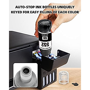 Intactech T552 Refill Ink Replacement for Epson 552 T552 Work for EcoTank Photo ET-8550 ET-8500 Supertank Printer (2-Pack BK 70ML *2)