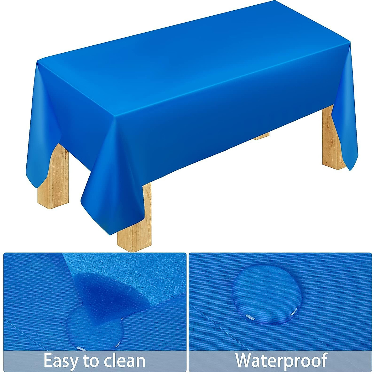 TWOWYHI 229PCS Blue Party Supplies Set Paper Disposable Plates Cups Plastic Spoons Forks Knives Blue Napkins for 30 Guests Disposable Party Dinnerware Set for Wedding Birthday Parties