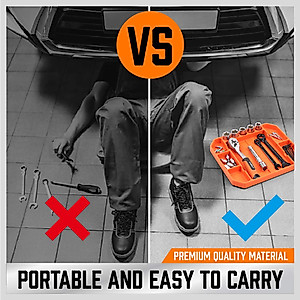 HORUSDY 3PC Large Non-Slip Flexible Tool Tray | Tool Organizer | Tool Storage | Tool Holder | Tool Mats | No Magnets | Grip Mat Tool Mat | of Christmas Day Tools Gift for Men