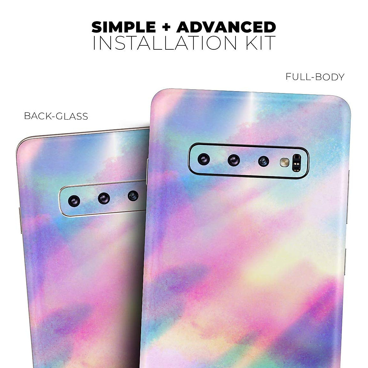 DesignSkinz Tie Dyed Bright Texture Protective Vinyl Decal Wrap Skin Cover Compatible with The Samsung Galaxy S20 (Screen Trim & Back Glass Skin)