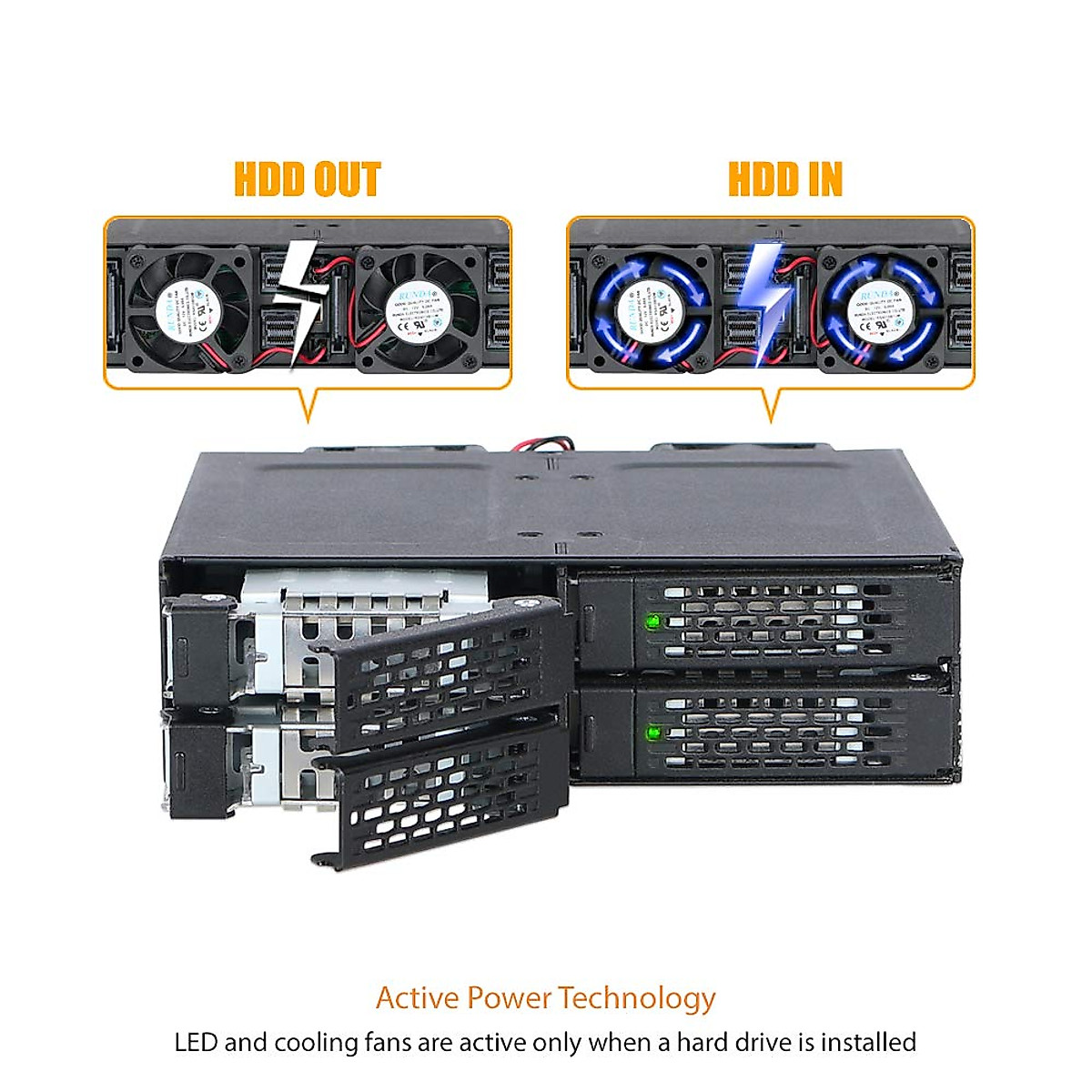 ICY DOCK 4 Bay 2.5 NVMe U.2/U.3 SSD PCIe 4.0 Rugged Mobile Rack Enclosure for 5.25" Bay (4 x Mini-SAS HD) | ToughArmor MB699VP-B