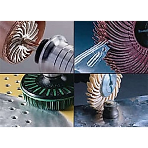 Cubitron Scotch-Brite Radial Bristle Brush, 6 in x 1/2 in x 1 in 80 With Adapter