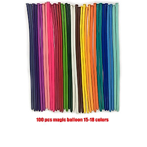 KADBANER 260Q Long Balloons 100-Pack latex balloons,Graduation, Wedding,Reunion Party, Birthday