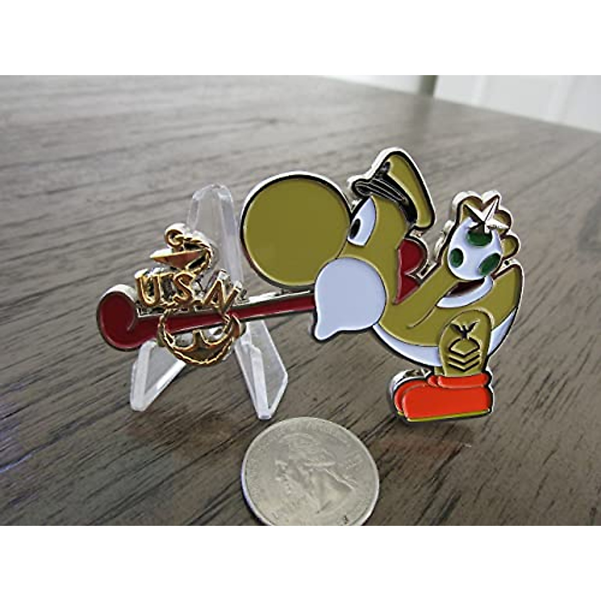 United States Navy Chief Mario and Luigi Brothers and Yoshi Goat Locker CPO Challenge Coin Set
