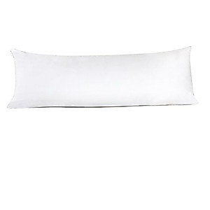 I AM A Huggable Body Pillow (54" x 20") - Hypoallergenic/Firm Support/Full Body Support/100% Cotton/White, (96563)